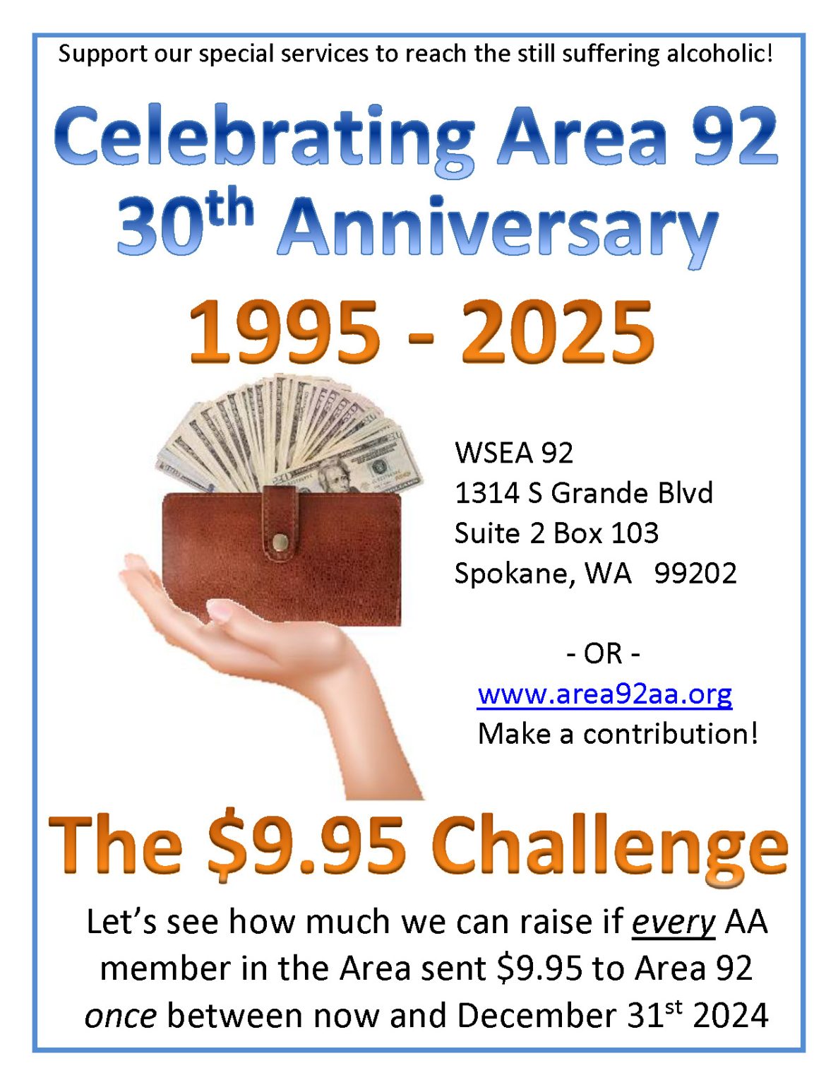 7th Tradition – Area 92 Alcoholics Anonymous